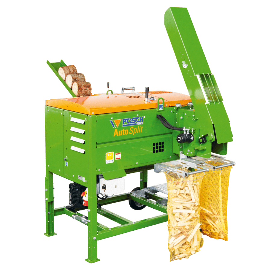 Log splitting machine AutoSplit for tempering & firewood wood