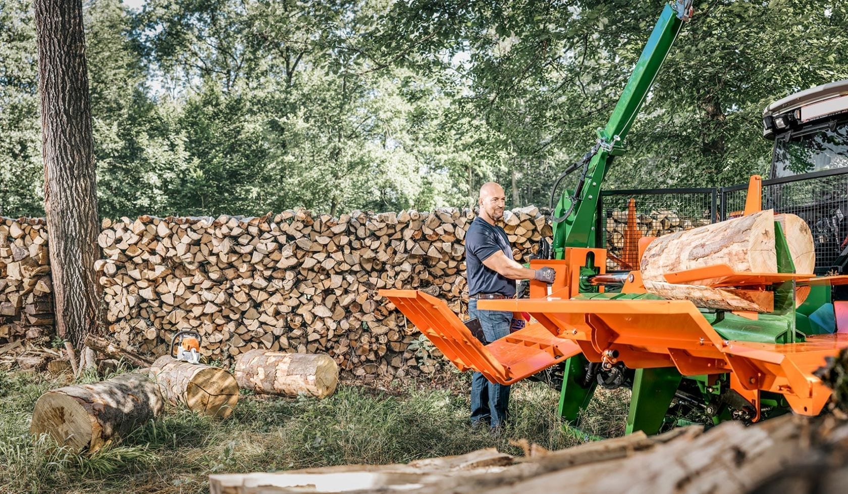 Nová horizontální štípačka „SplitMaster“ – POSCH Leibnitz