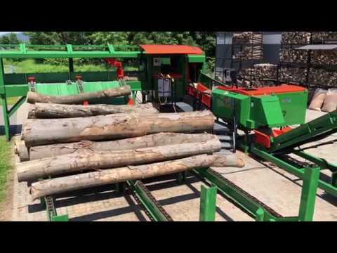 The new splitter-cutter measures logs entirely automatically